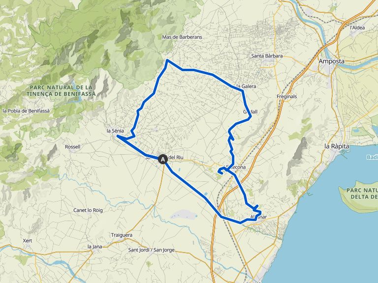 La Sènia - Alcanar - Ermita del Remei 83 KM | Rennrad-Tour | Komoot